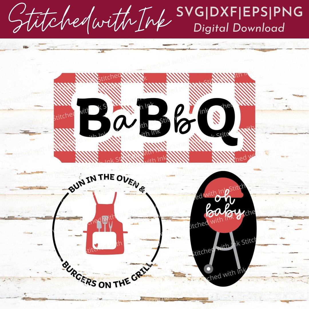 BBQ Baby Shower, Baby Bbq Invitation, Bun in the Oven, Baby Shower ...