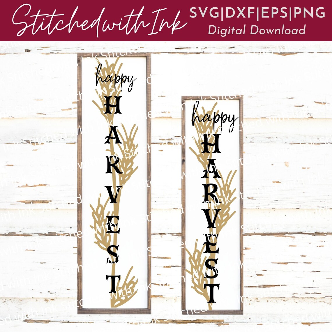 Harvest Svg Fall Sign Svg Wheat Svg Vertical Welcome Svg - Etsy