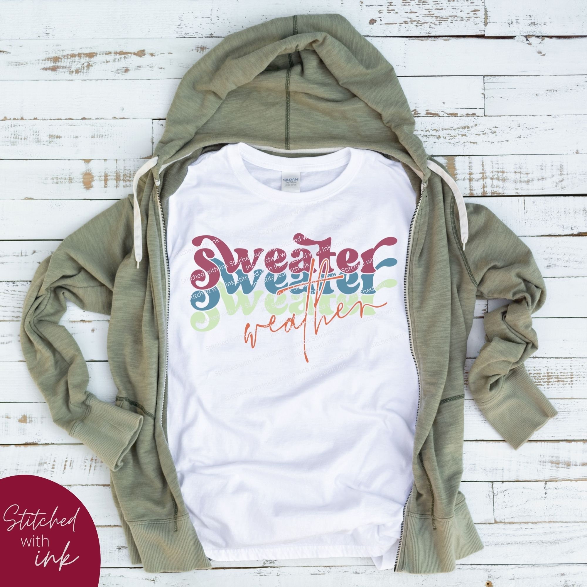 Sweater Weather PNG, Sweater Weather SVG, Retro Font Svg, Fall Svg ...