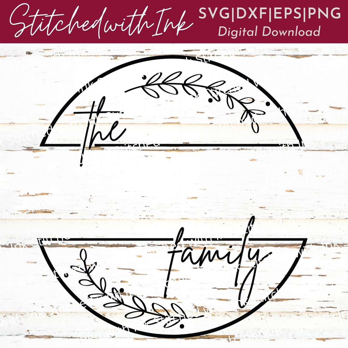 Circle Monogram Svg Wreath Monogram Svg Last Name Svg Name - Etsy