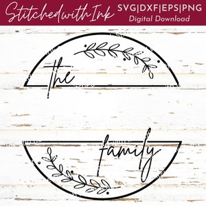 Circle Monogram Svg, Wreath Monogram Svg, Last Name Svg, Name Monogram ...