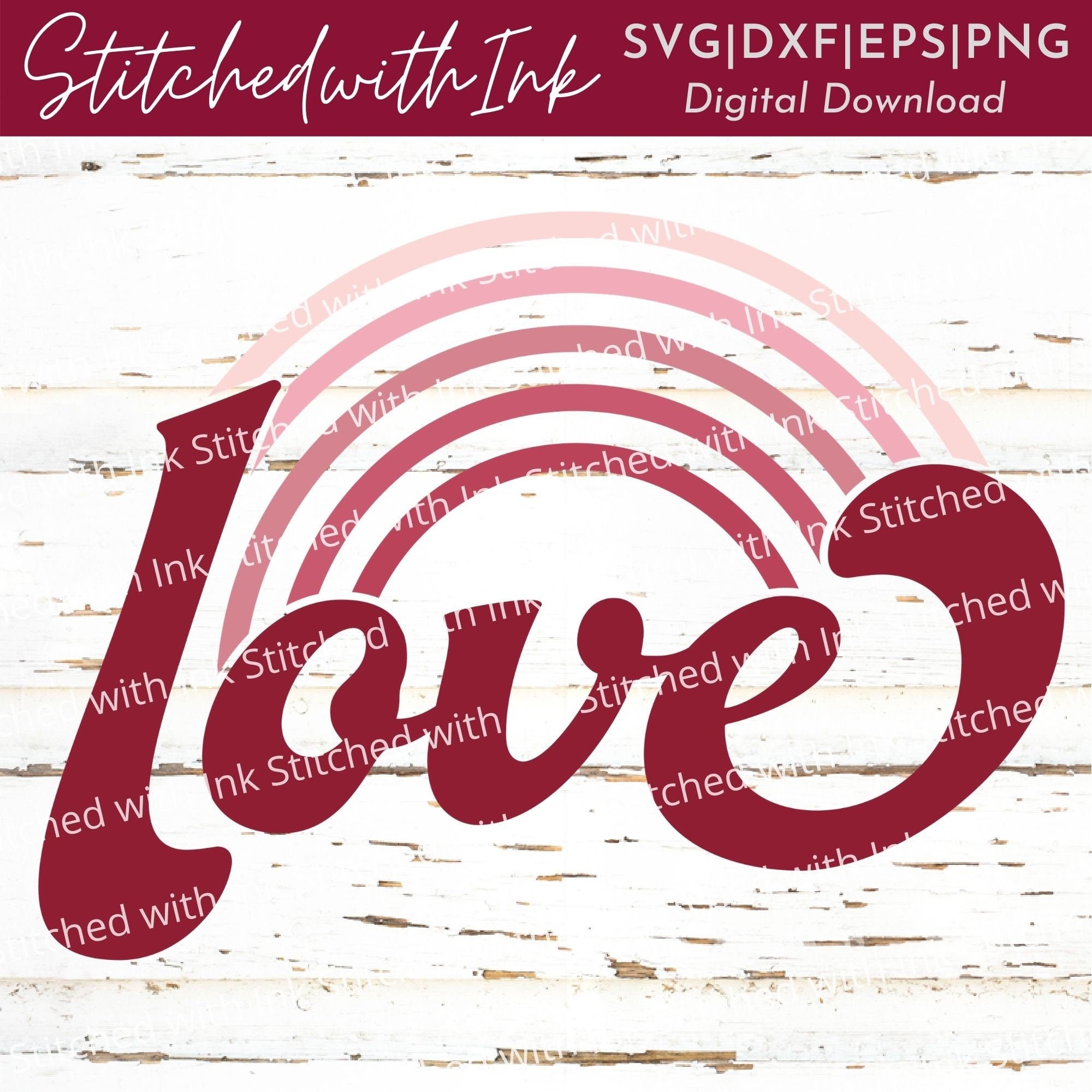 Love SVG Rainbow SVG Valentine Svg Rainbow Baby Svg | Etsy