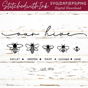 Bee Svg, Bumble Bee Svg, Bee Hive Svg, Family Sign Svg, Bumblebee Svg ...