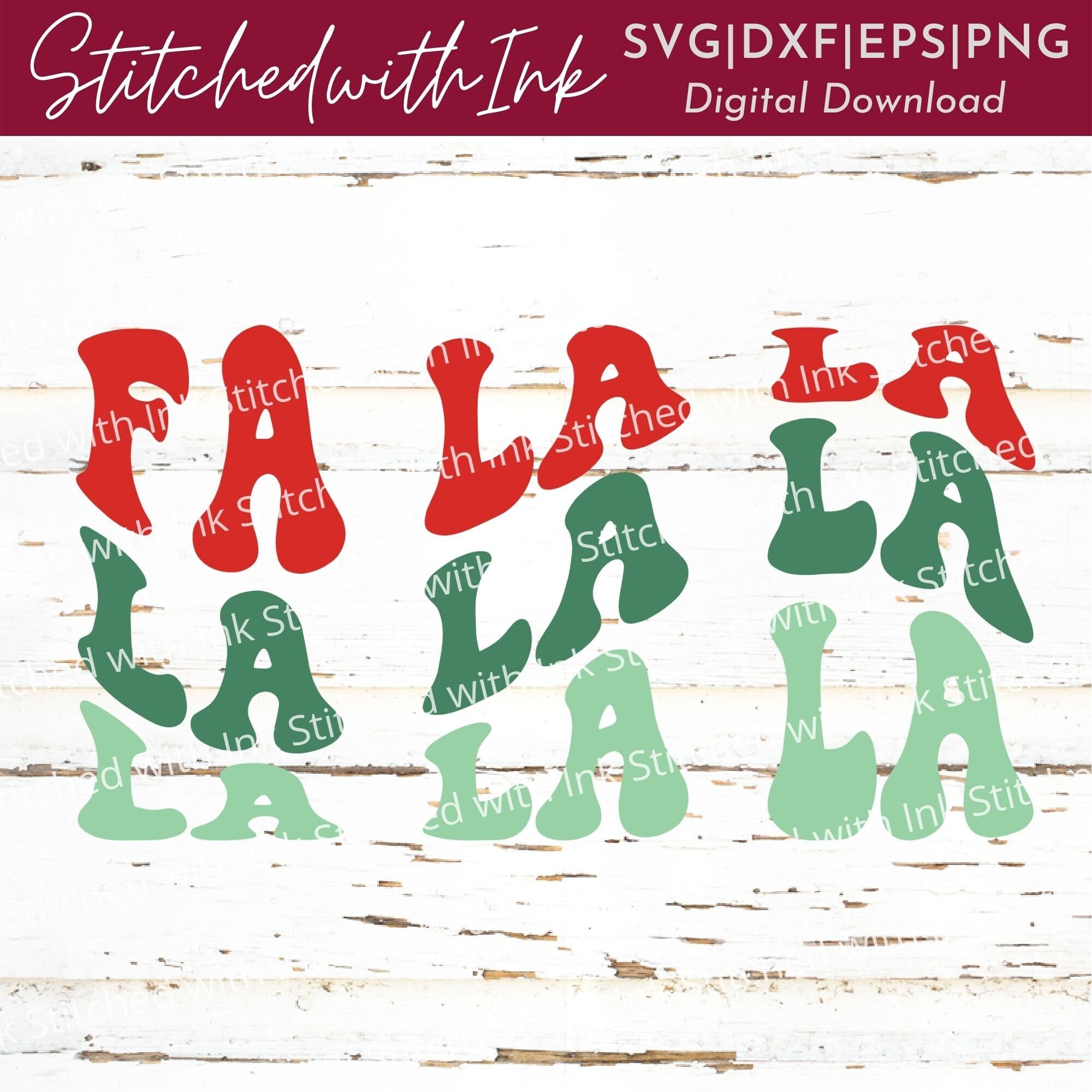 Fa La La SVG Fa La La PNG Christmas Shirt SVG Retro Svg for - Etsy
