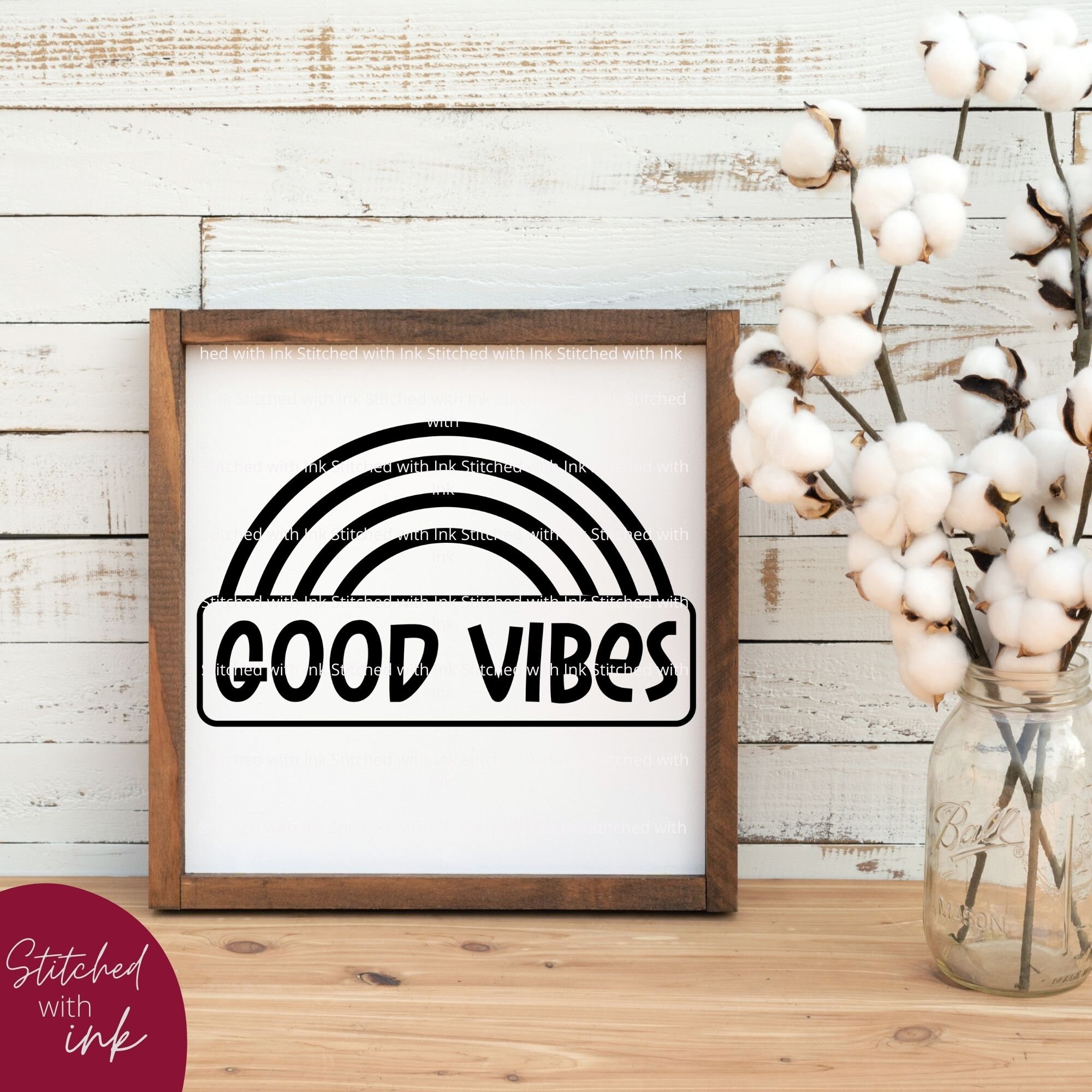 Good Vibes SVG Rainbow SVG Good Vibes Only Svg Hippie Svg - Etsy