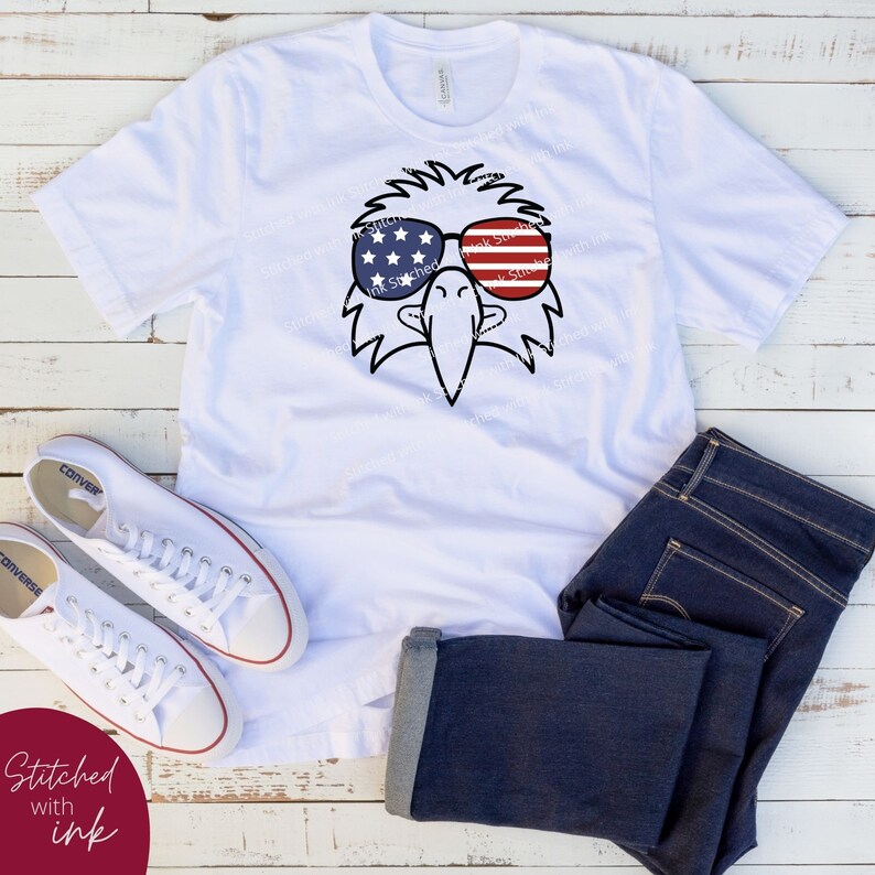 Patriotic Eagle Svg 4th of July Svg American Flag Svg - Etsy