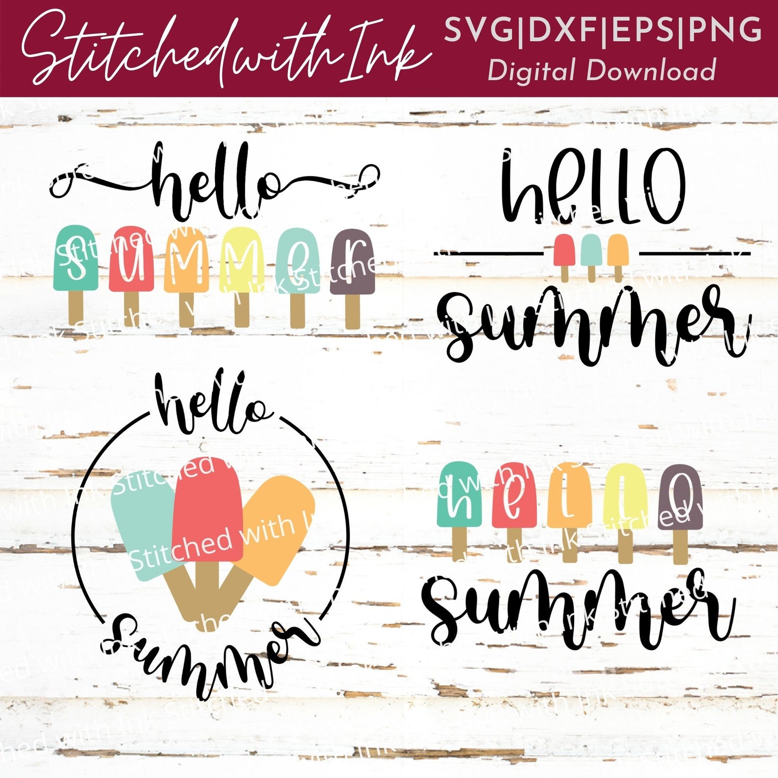 Hello Summer Svg Summer Svg Bundle Popsicle Svg Summer Svg | Etsy