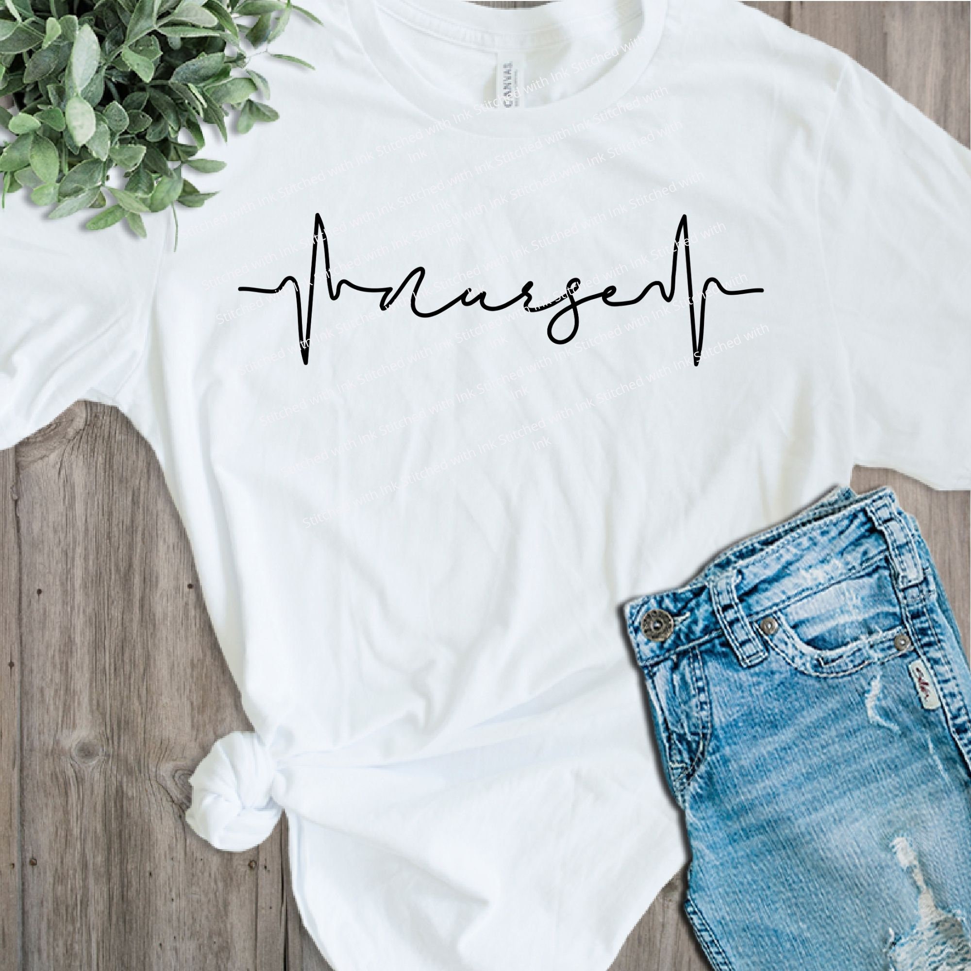Nurse Name SVG - Essential Worker Svg - Nurse Scrubs Svg - Heartbeat ...