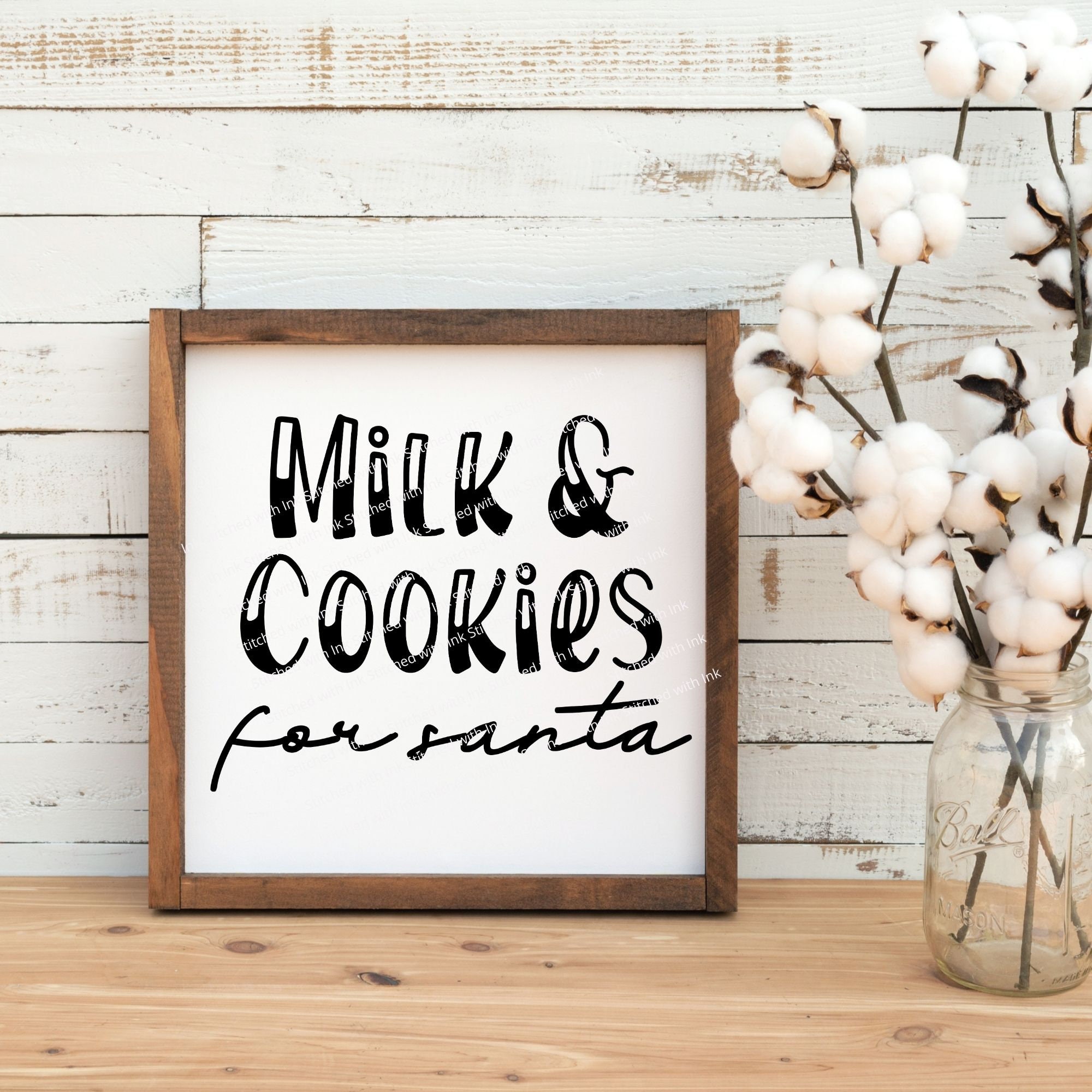 Milk and Cookies Svg Santa Cookie Tray Milk for Santa Svg | Etsy