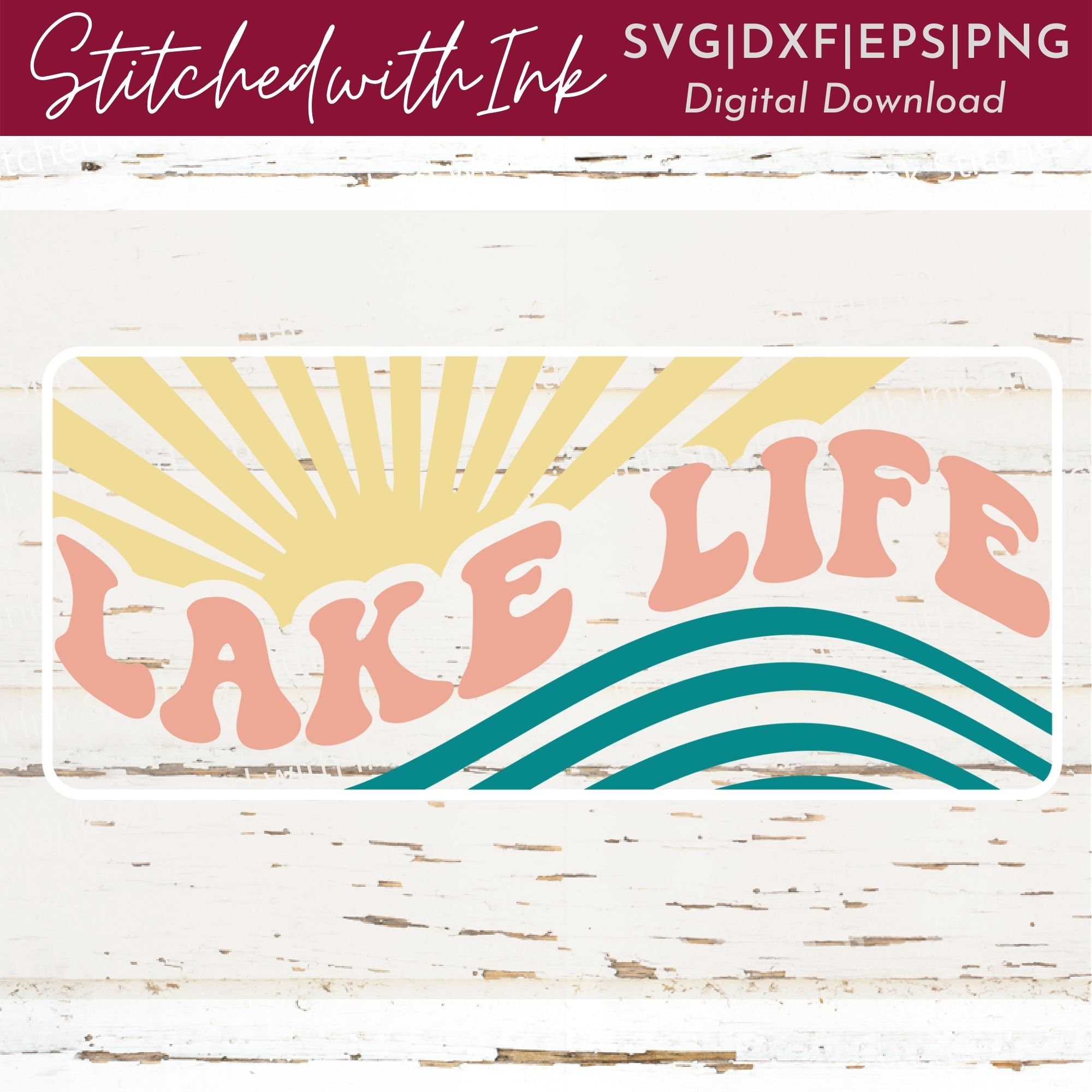 Lake Life SVG Lake Svg Sunset Svg Lake Life PNG Retro Svg - Etsy