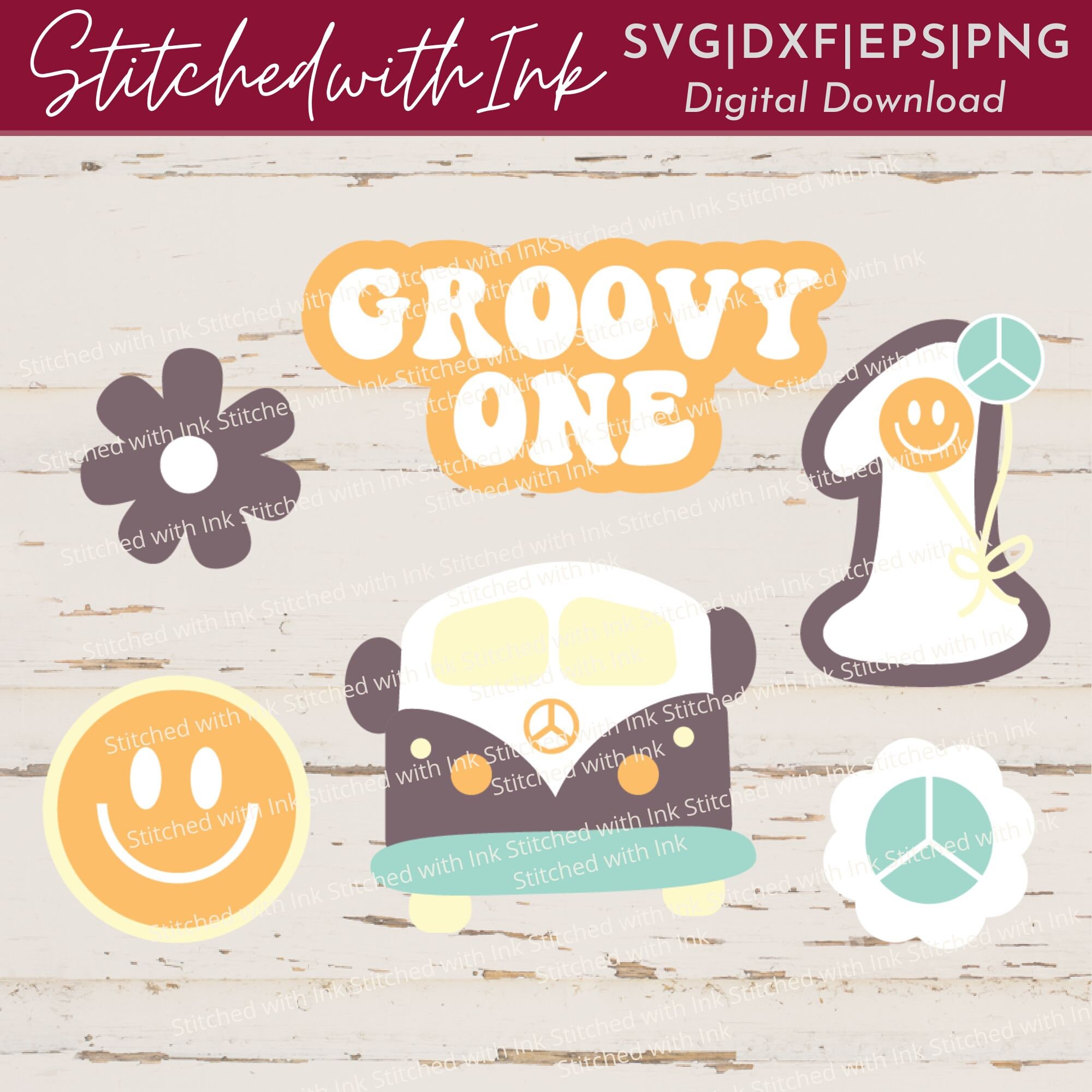 Groovy One Png, 1st Birthday Svg, First Birthday Svg, Groovy Birthday ...