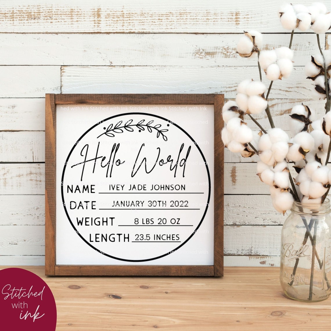 Baby Stats SVG Baby Birth Stats Svg Birth Stats SVG Hello - Etsy