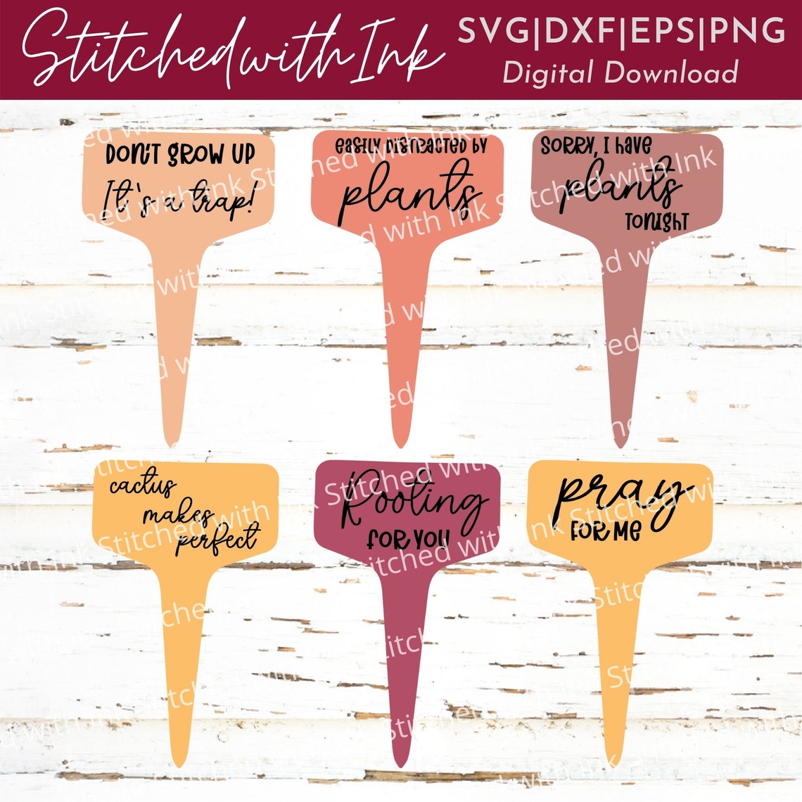 Garden Stakes SVG Plant Stakes SVG Funny Plant Svg Plant | Etsy