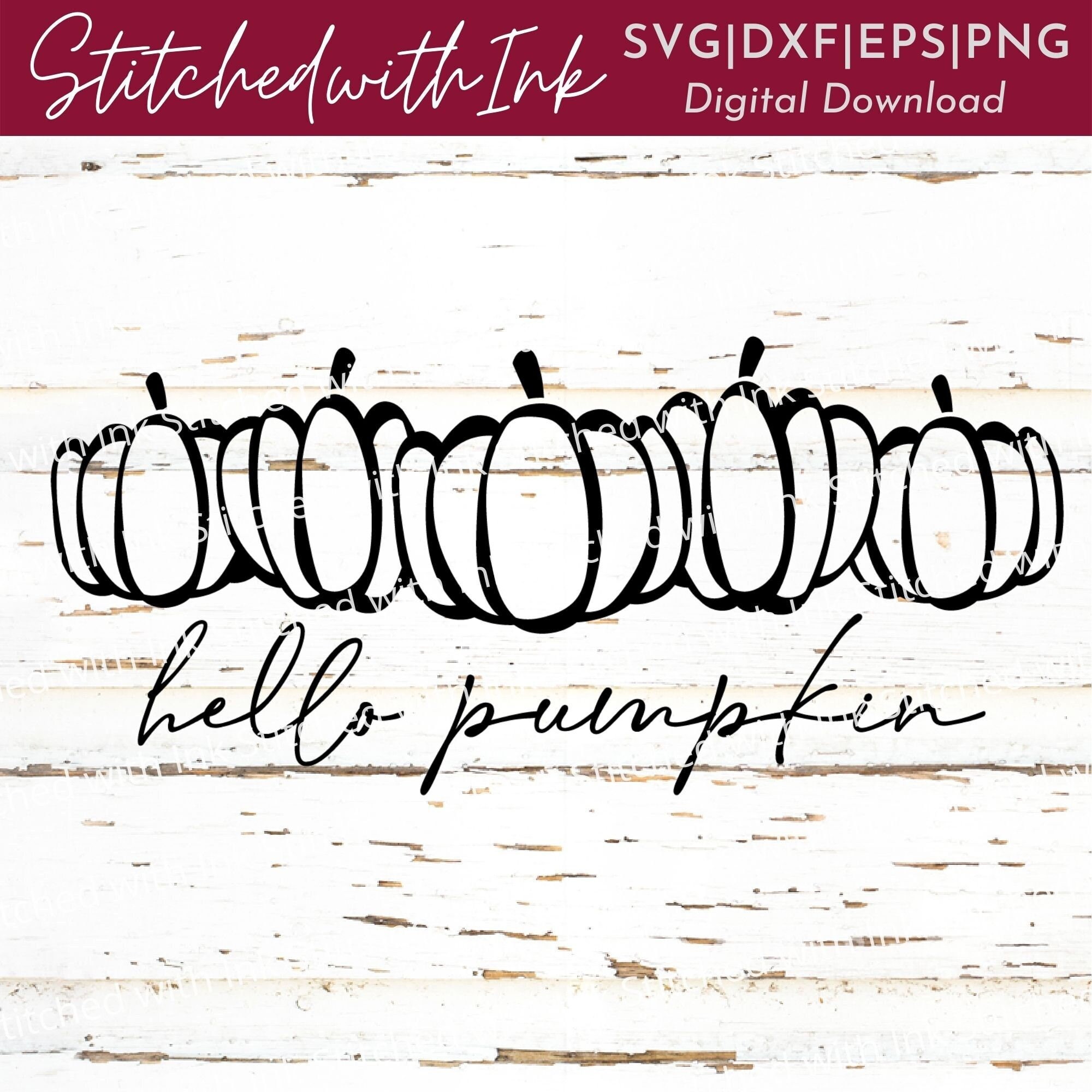Hello Pumpkin Svg fall pumpkin svg thanksgiving svg autumn | Etsy