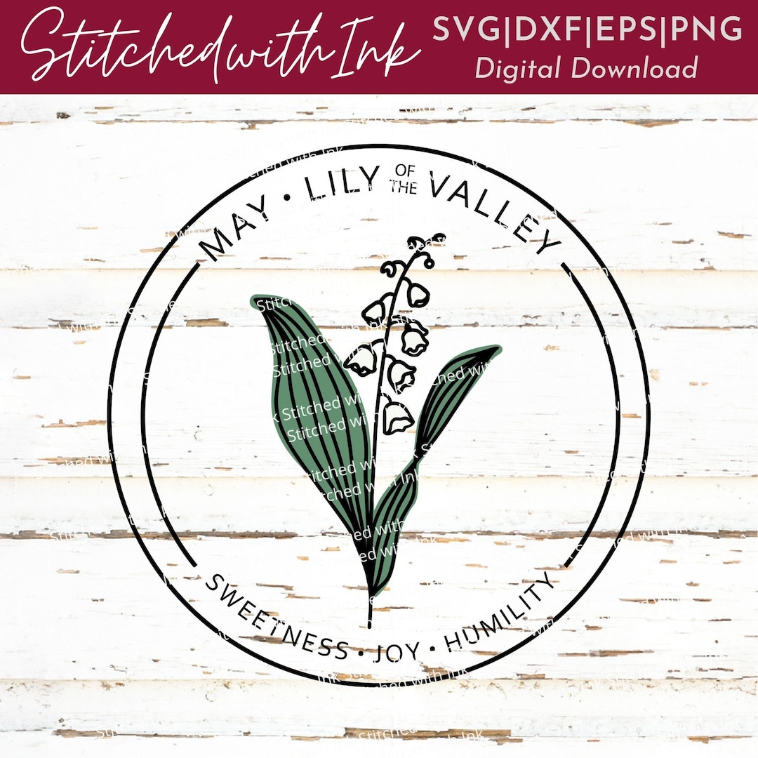May Birth Flower, Lily Svg, Birth Month Flower Meaning Svg, Birth ...