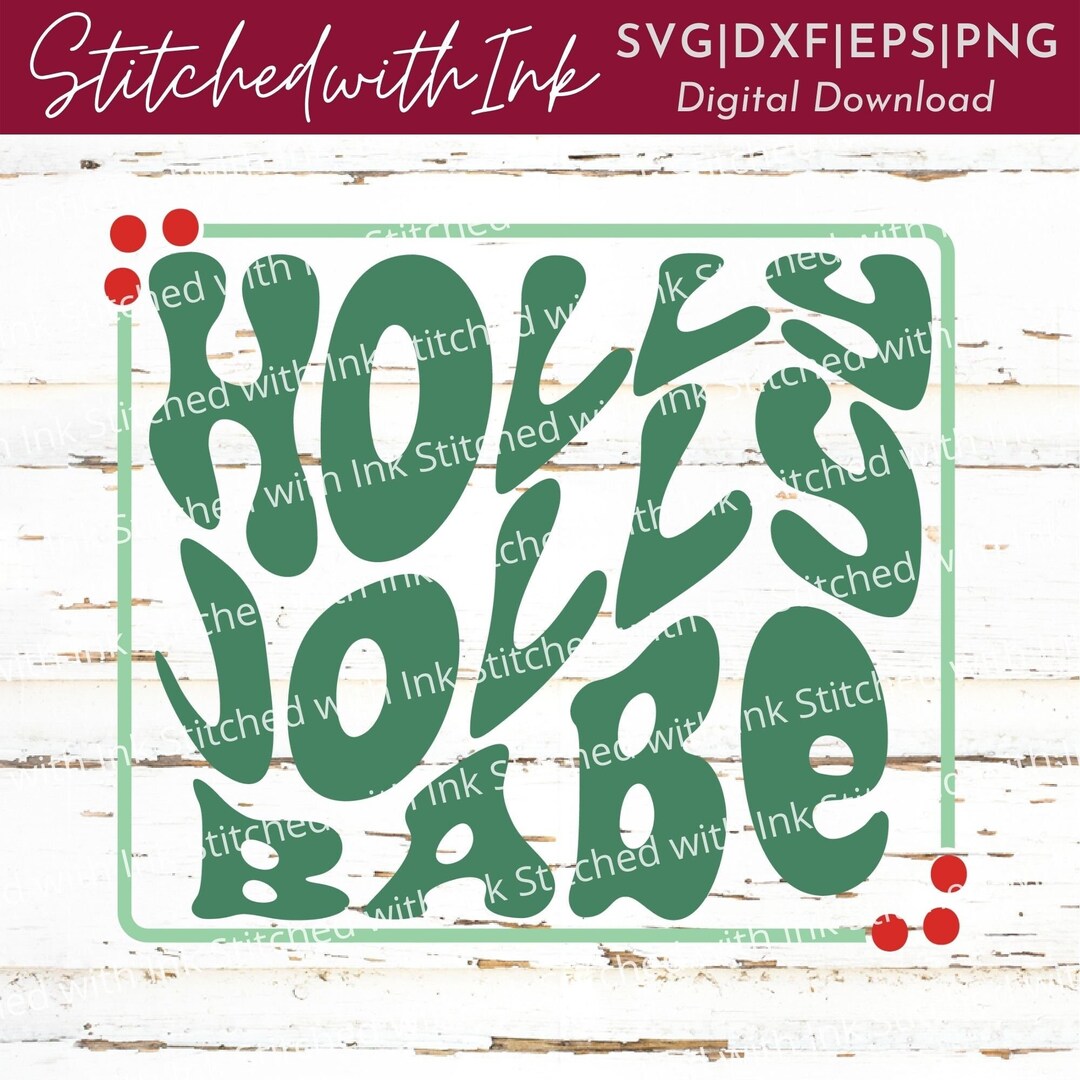 Holly Jolly Svg, Christmas SVG, Retro Svg for Shirts, Holly Jolly Shirt ...
