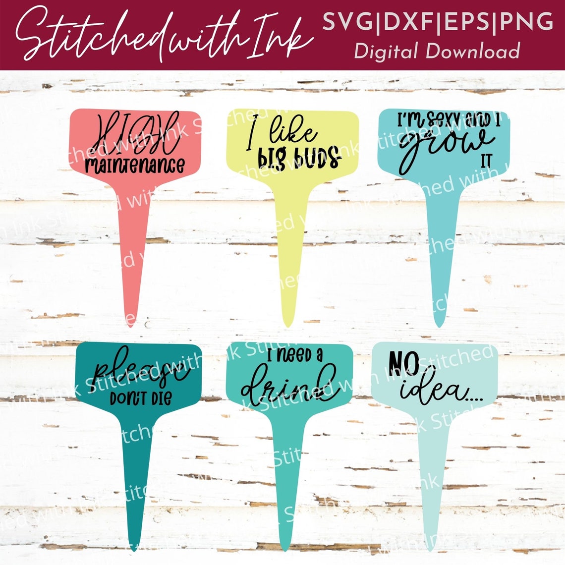 Garden Stakes SVG, Plant Stakes SVG, Funny Plant Svg, Plant Markers, I ...