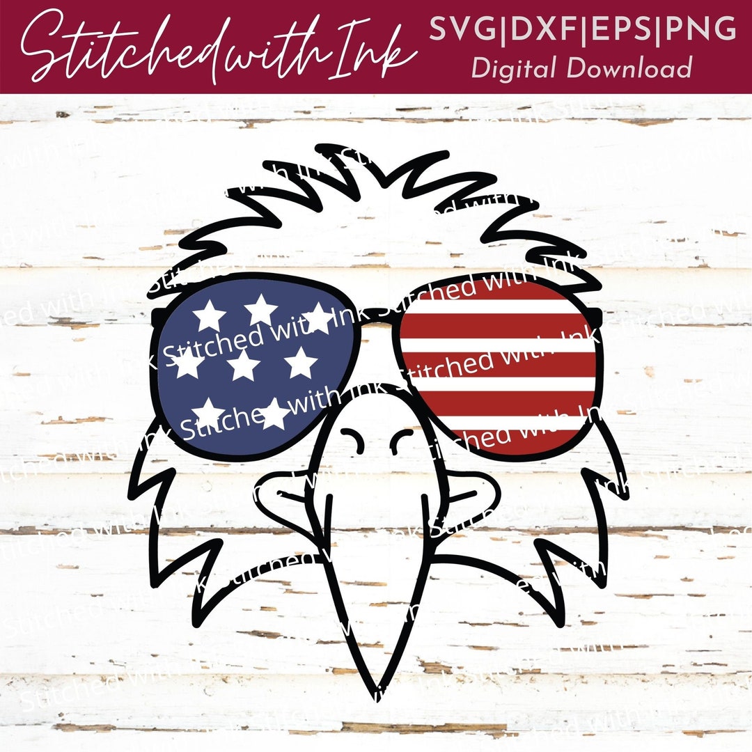 Patriotic Eagle Svg, 4th of July Svg, American Flag Svg, Sunglasses Svg ...