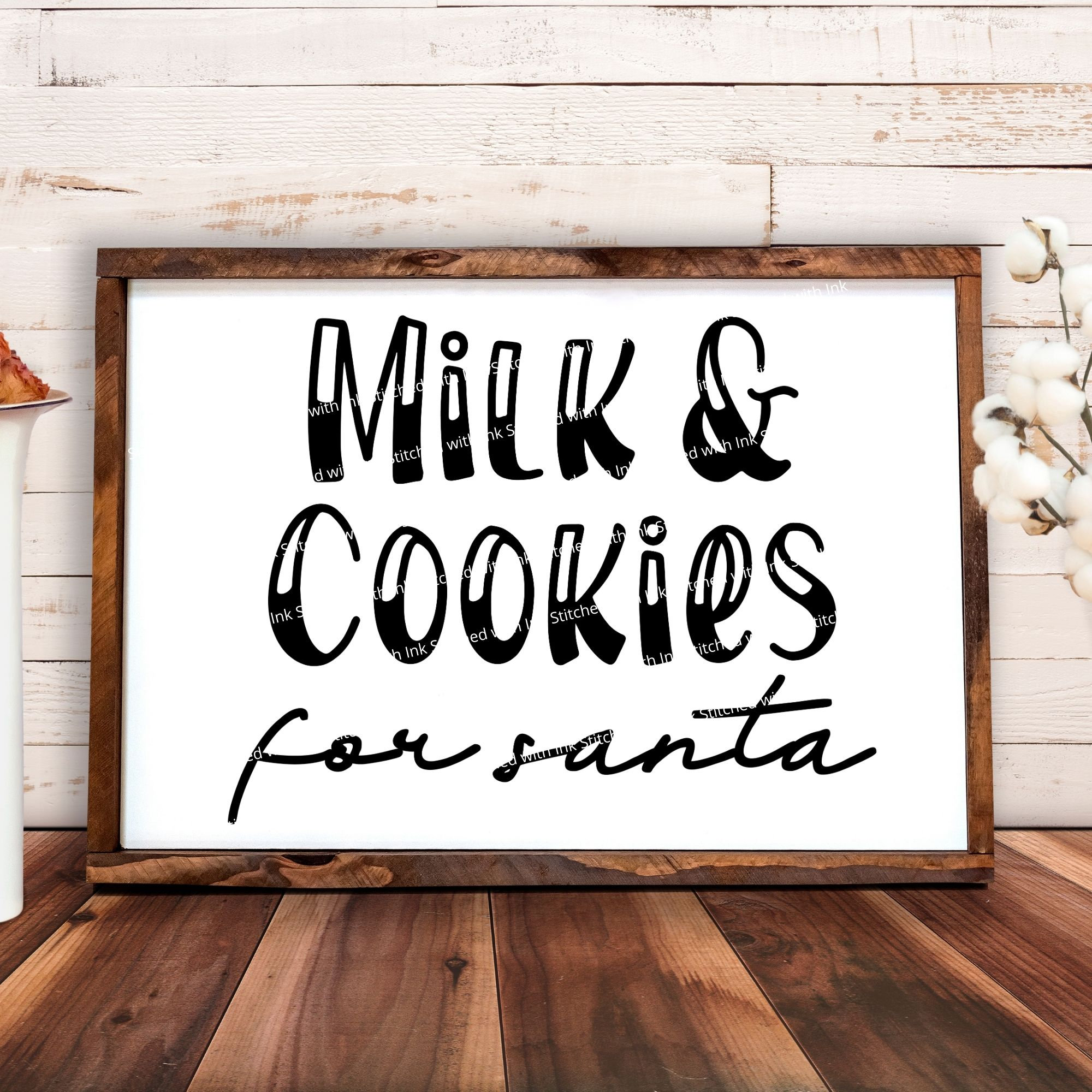 Milk and Cookies Svg Santa Cookie Tray Milk for Santa Svg | Etsy