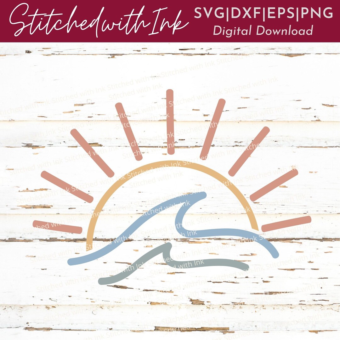 Ocean Wave Svg, Simple Wave Svg, Sunshine Svg, Outdoor Svg, Nature Svg ...
