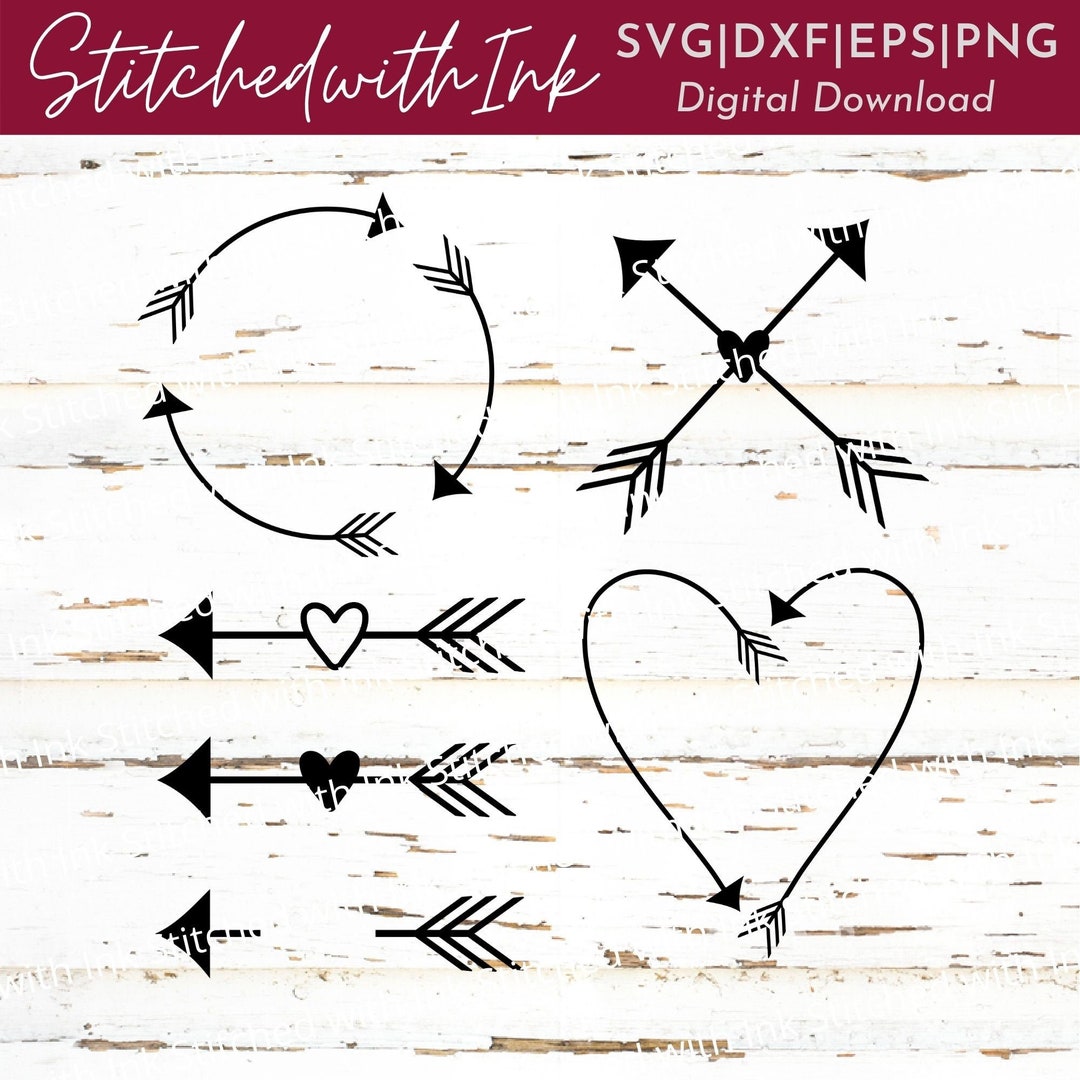 Arrow Circle Svg, Arrow and Heart Svg, Arrow Svg, Arrow Frame Svg ...
