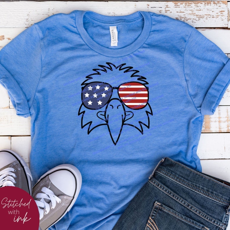 Patriotic Eagle Svg 4th of July Svg American Flag Svg - Etsy