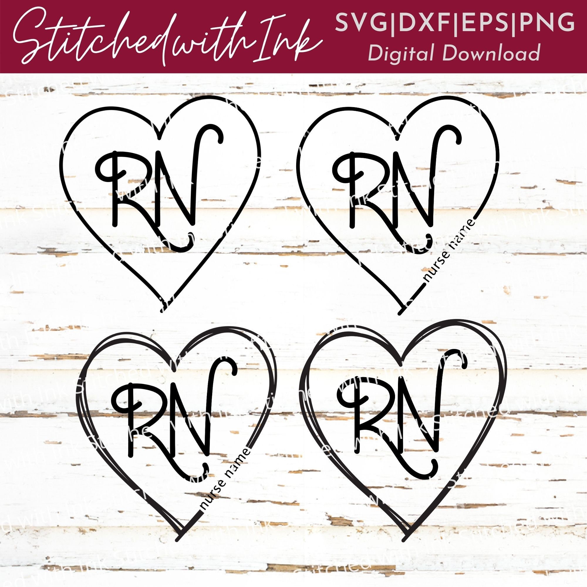 RN SVG Nurse Name SVG Essential Worker Svg Nurse Scrubs - Etsy