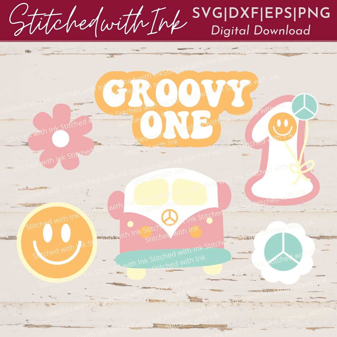 Groovy One Png, 1st Birthday Svg, First Birthday Svg, Groovy Birthday ...