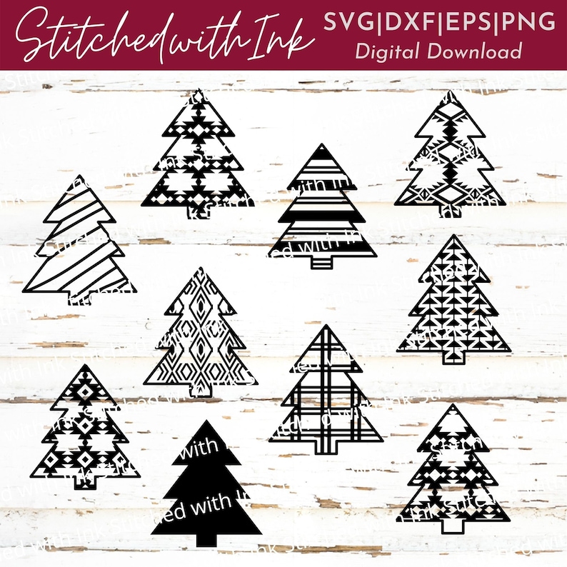 Christmas Tree Svg Christmas Svg Bundle Tribal SVG Aztec - Etsy