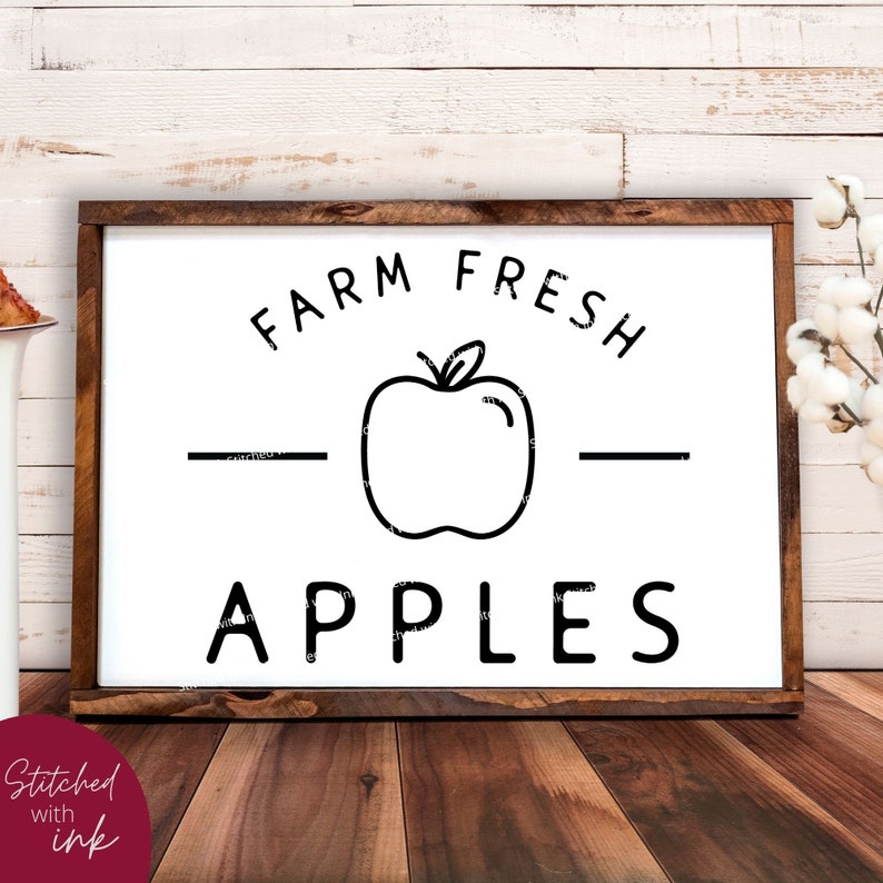Farm Fresh Apples SVG Farm Fresh Sign Svg Farm Fresh SVG | Etsy