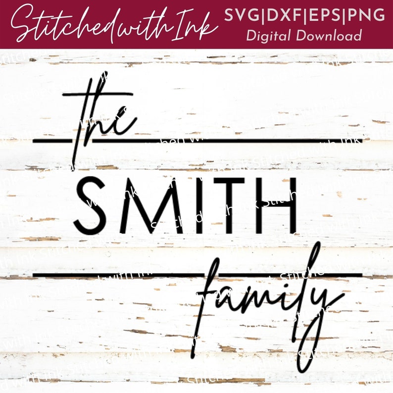 Name Monogram Svg Last Name SVG Family Monogram Svg Family - Etsy