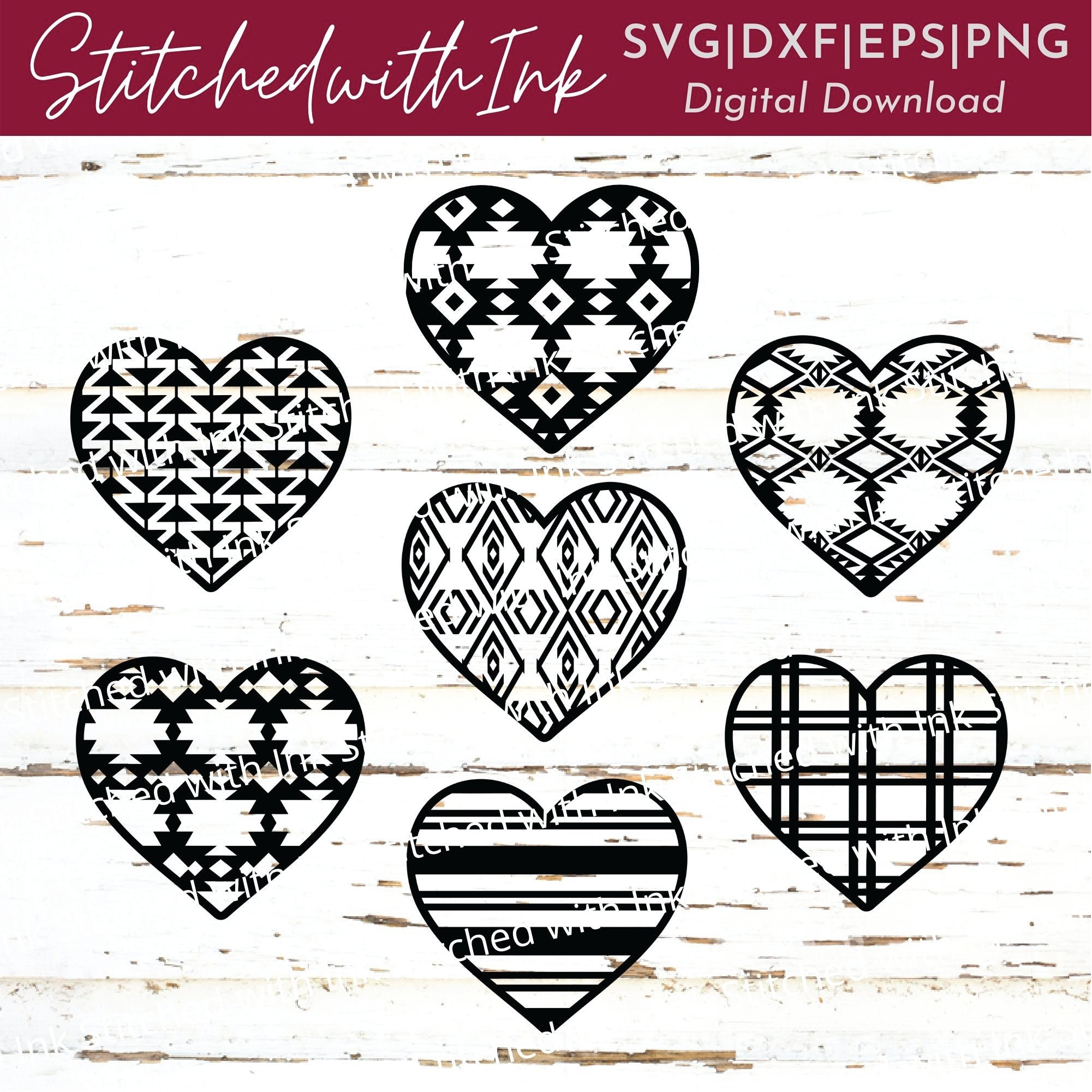 Tribal SVG Aztec PNG Heart Svg Aztec Svg Valentines Day - Etsy
