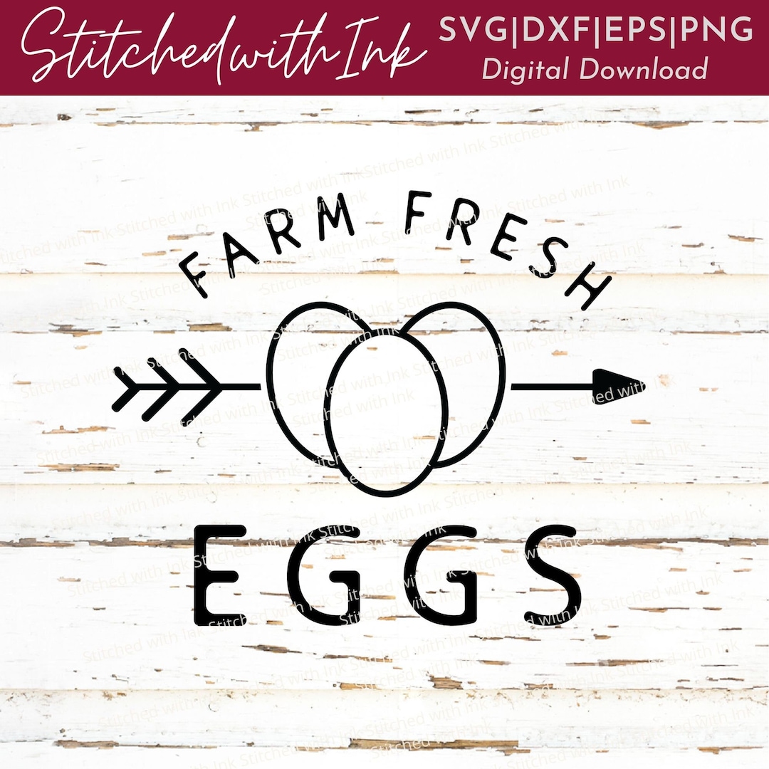 Farm Fresh Eggs SVG, Farm Fresh SVG, Fresh Eggs SVG, Eggs Svg, Farm ...