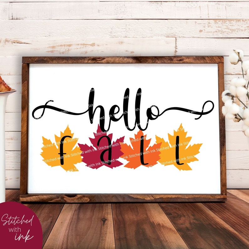 Hello Fall Svg Hello Fall Png Leaves Svg Fall Svg Fall Svg - Etsy