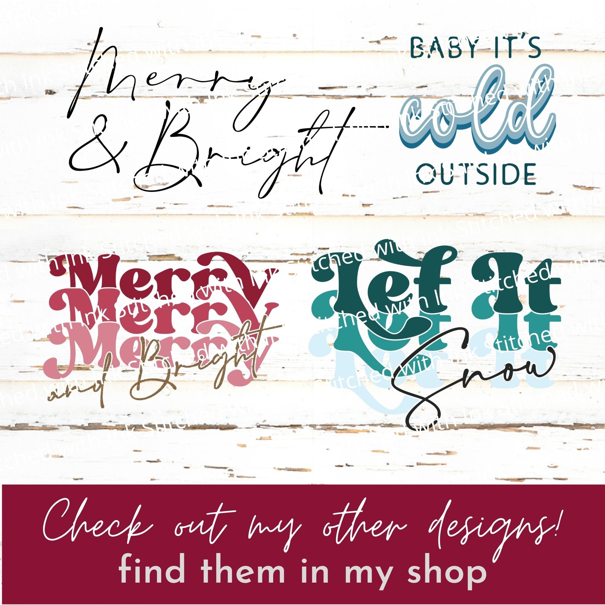 Merry and Bright Svg, Merry and Bright Png, Retro Font, Merry Svg ...