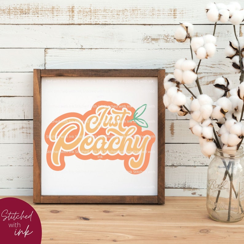 Just Peachy Png, Peach Svg, Just Peachy Svg, Peachy Svg, Retro Font Svg ...
