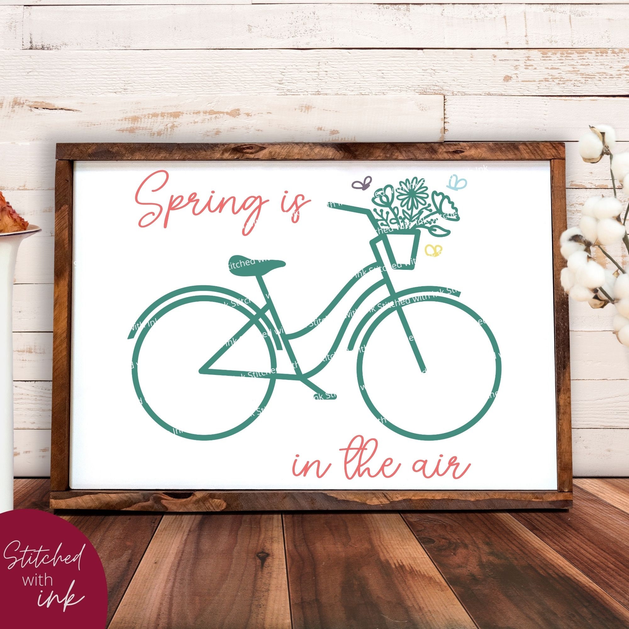 Spring Svg Spring is in the Air Svg Bicycle Svg Hello | Etsy