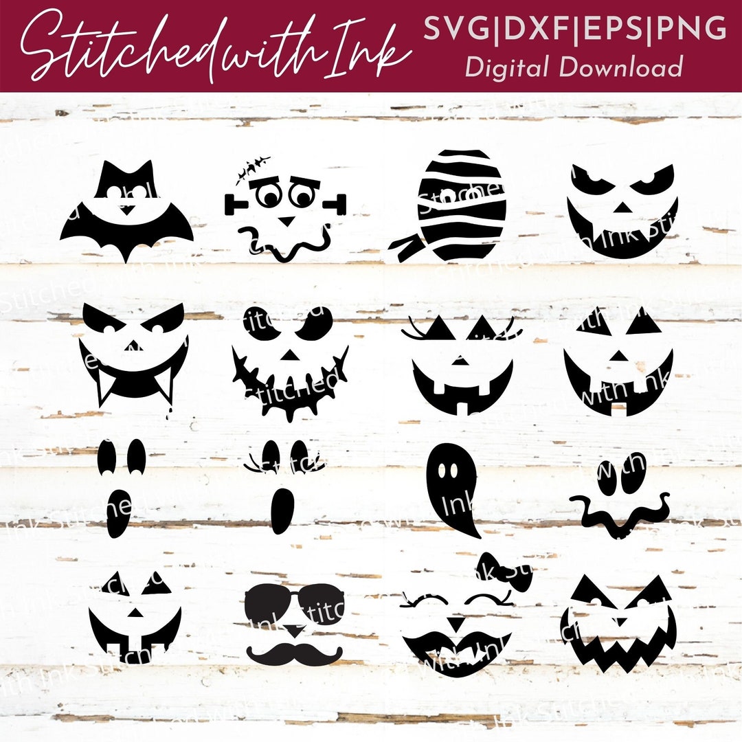 Pumpkin Face SVG, Halloween SVG, Jack O Lantern SVG, Pumpkin Svg ...