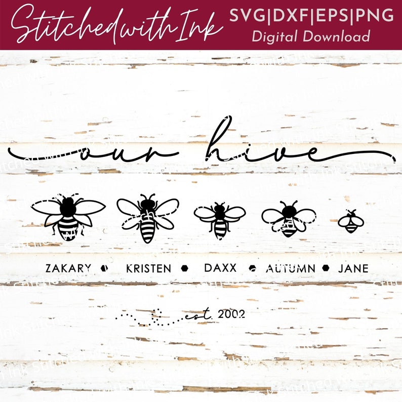 Bee Svg, Bumble Bee Svg, Bee Hive Svg, Family Sign Svg, Bumblebee Svg ...