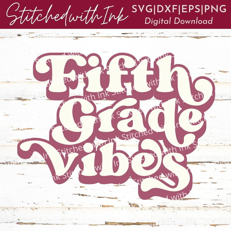 5th Grade Svg 5th Grade Png Retro Svg Fifth Grade Svg 5th - Etsy