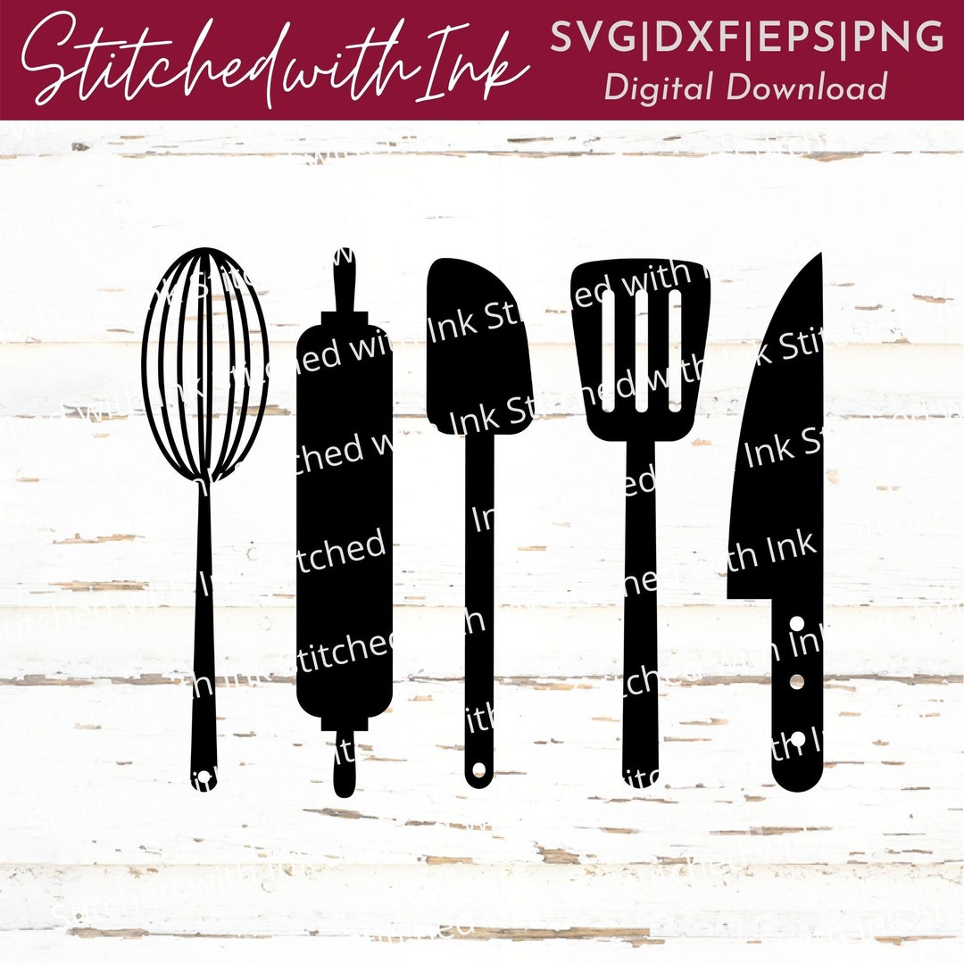 Kitchen Utensil SVG - Kitchen SVG - Whisk Svg - Knives Svg - Knife Svg ...