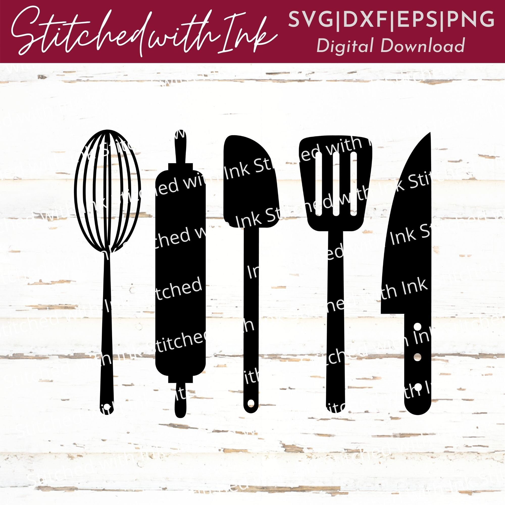 Kitchen Utensil SVG Kitchen SVG Whisk Svg Knives Svg - Etsy