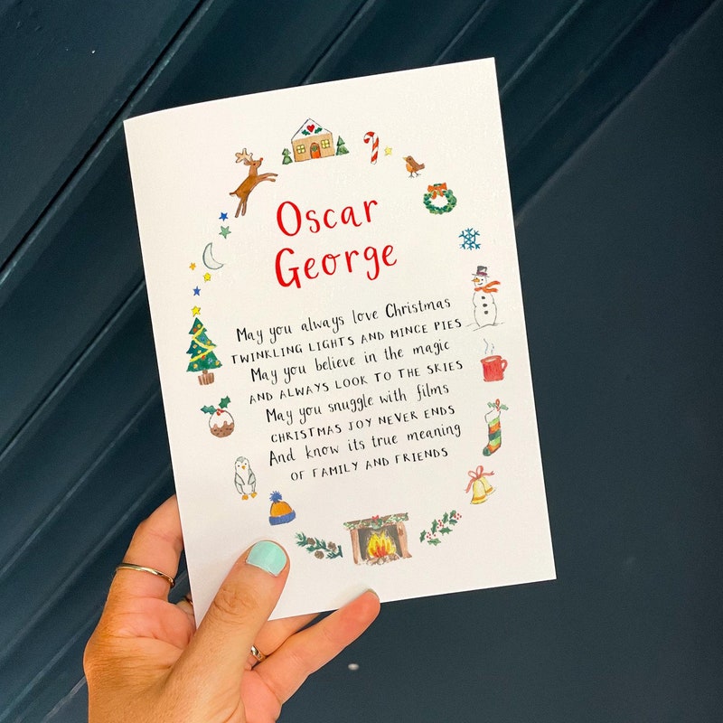 Son 2nd Christmas Card - Etsy UK