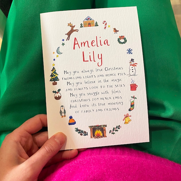 Child Christmas Card - Etsy