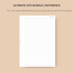 Half Letter Ultimate GTD Bundle Printable Planner Inserts, Half Letter ...