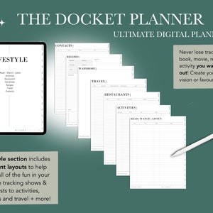The Docket Planner, Goodnotes GTD Productivity Digital Planner, Undated ...