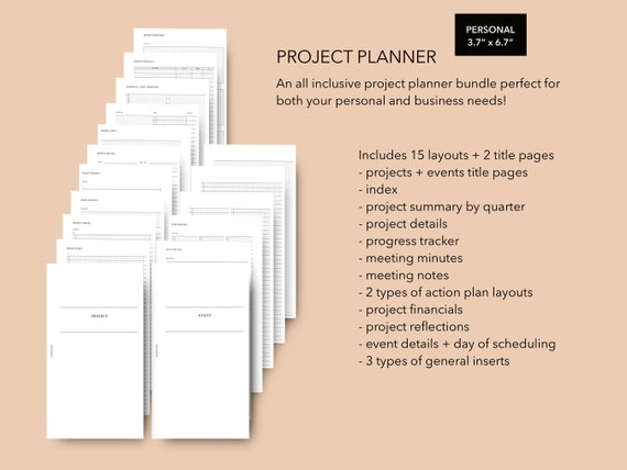 Personal Project Planner Bundle Personal or Business | Etsy