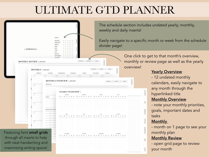 Ultimate GTD Digital Planner for Goodnotes and Notability, Getting ...