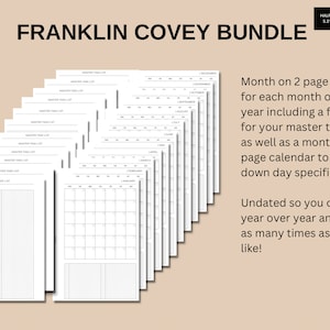 Half Letter Franklin Covey Planner Inserts Bundle (digital Download) - Etsy