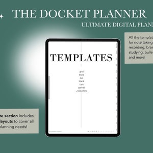 The Docket Planner, Goodnotes GTD Productivity Digital Planner, Undated ...